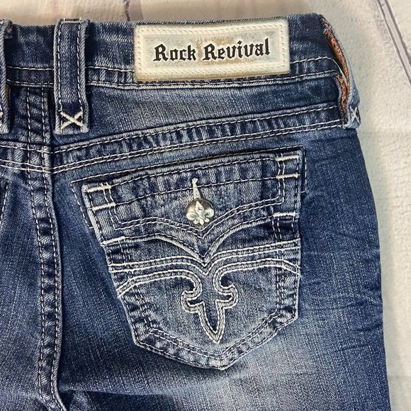 Rock Revival | Jeans | Rock Revival Womens Jeans Straight Leg Alivia Size 27 28 X 32 Low Rise ...